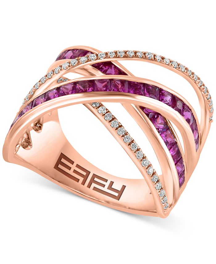 EFFY Collection EFFY® Ruby (1-7/8 ct. t.w.) & Diamond (1/4 ct. t.w ...