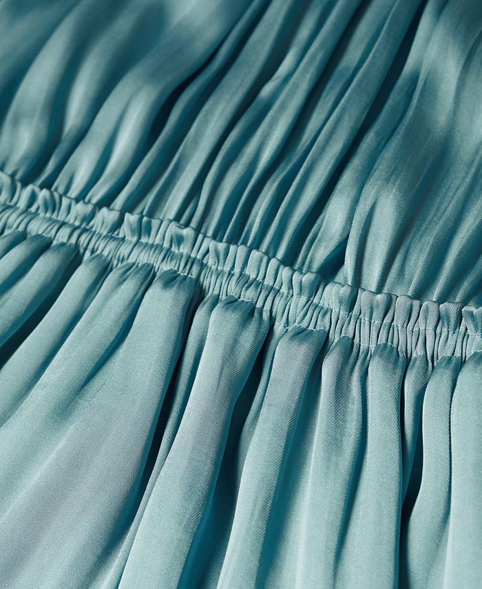 MANGO Women's Ruffle Satin Dress - Macy's