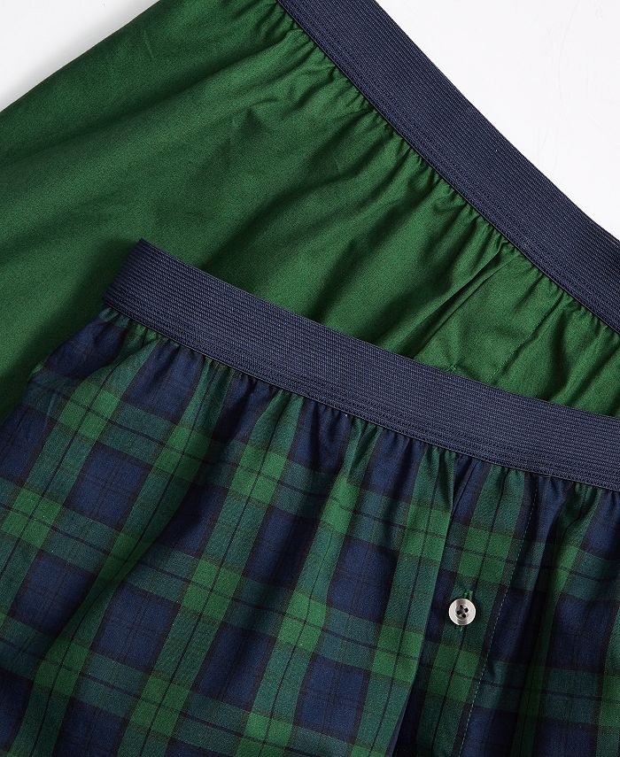 Club Room Men's 2-pk. Patterned & Solid Boxer Shorts, Created for Macy ...