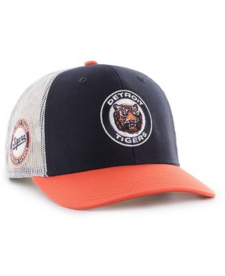 '47 Brand Men's Navy, Orange Detroit Tigers Sidenote Trucker Snapback ...
