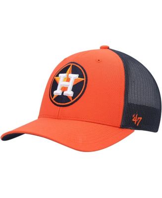 Men's '47 Brand Orange Houston Astros Secondary Trucker Snapback Hat ...