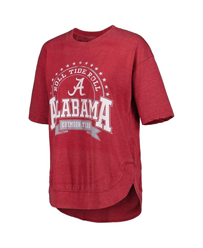 Pressbox Women's Crimson Alabama Crimson Tide Vintage-Like Wash Poncho ...