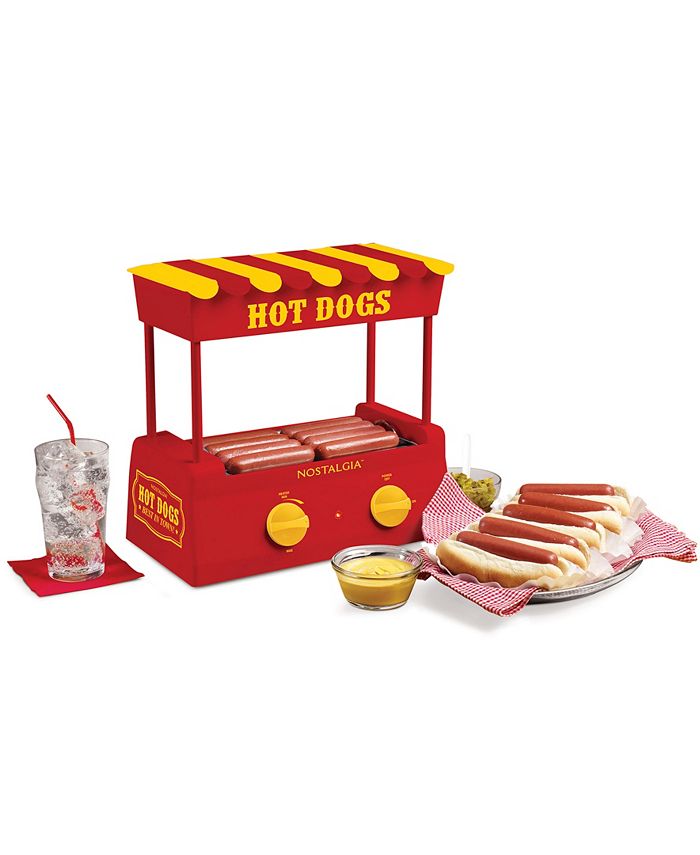 Nostalgia 8 Hot Dog And 6 Bun Capacity Hot Dog Roller And Bun Warmer ...