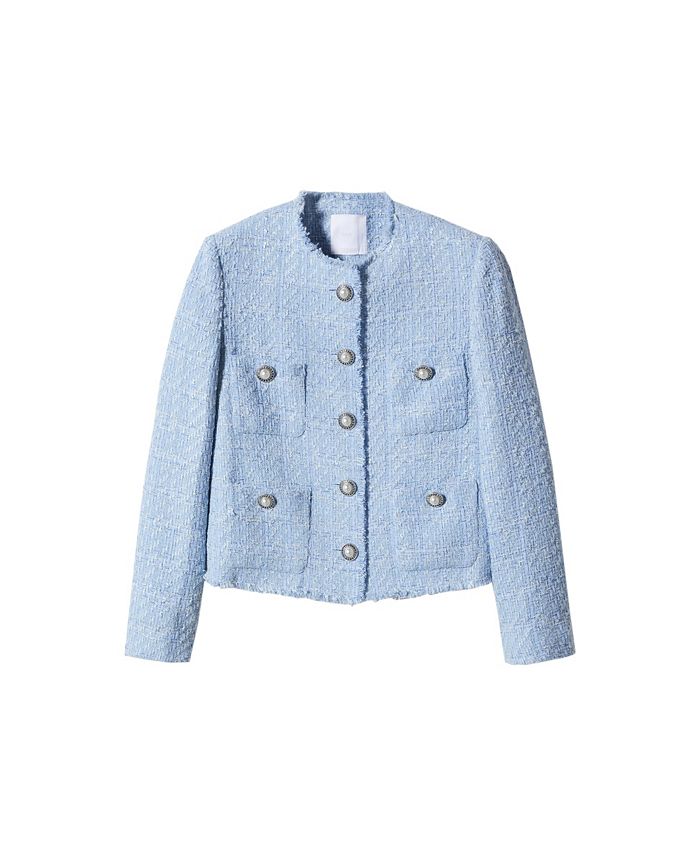 MANGO Women's Pocket Tweed Jacket - Macy's