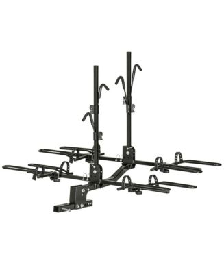 HOMCOM Large 4-Bike Hitch Mount Bike Rack for Car, Folding Bicycle ...