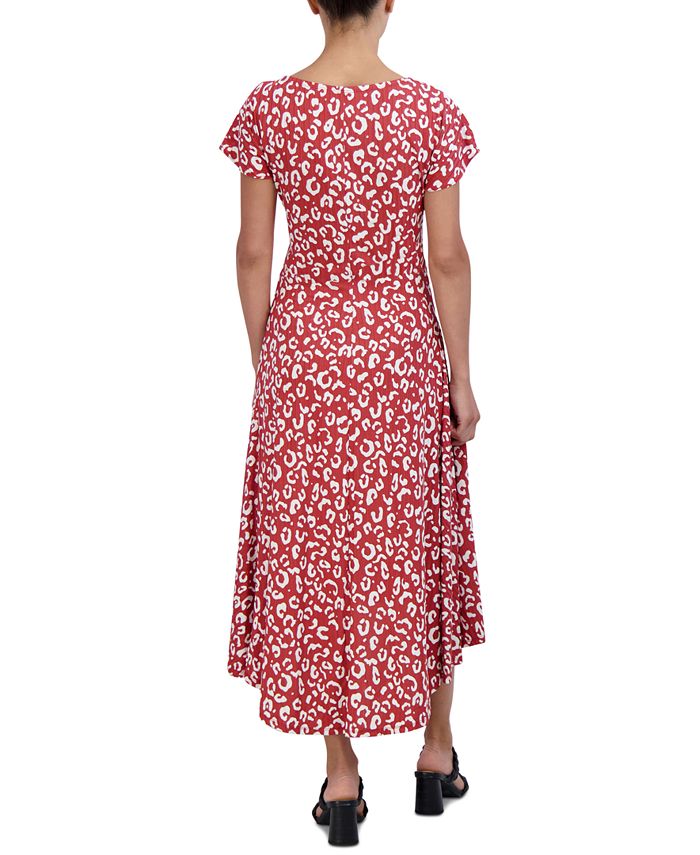 Robbie Bee Women's Tie-Waist Printed Midi Dress - Macy's