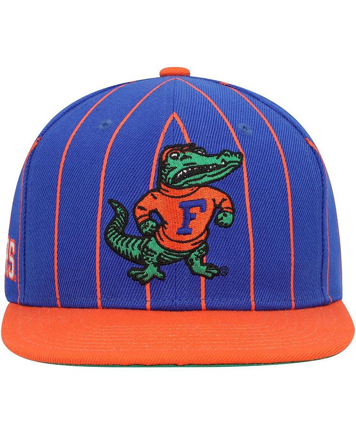 Mitchell & Ness Men's Royal Florida Gators Team Pinstripe Snapback Hat ...