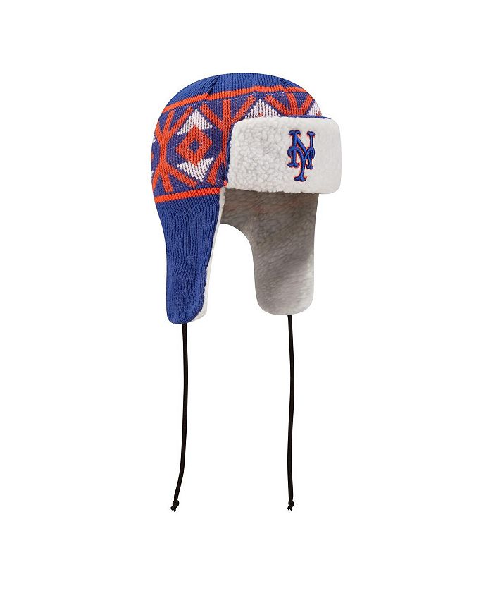 New Era Men's Royal New York Mets Knit Trapper Hat - Macy's