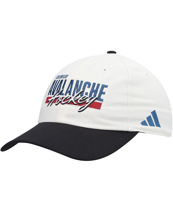 adidas Men's Cream, Black Colorado Avalanche Vault Slouch Adjustable ...
