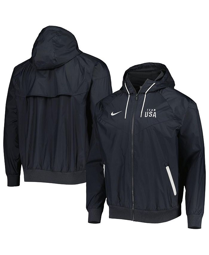 Nike Men's Black Team USA Windrunner Full-Zip Jacket - Macy's