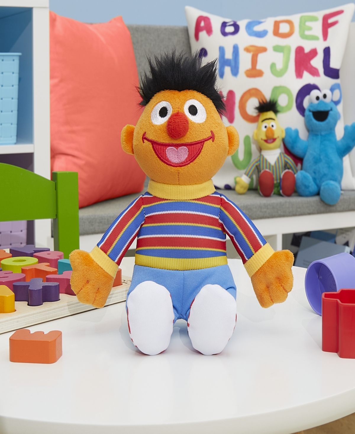 Sesame Street Friends Bert And Ernie 8-inch 2-piece Sustainable Plush ...