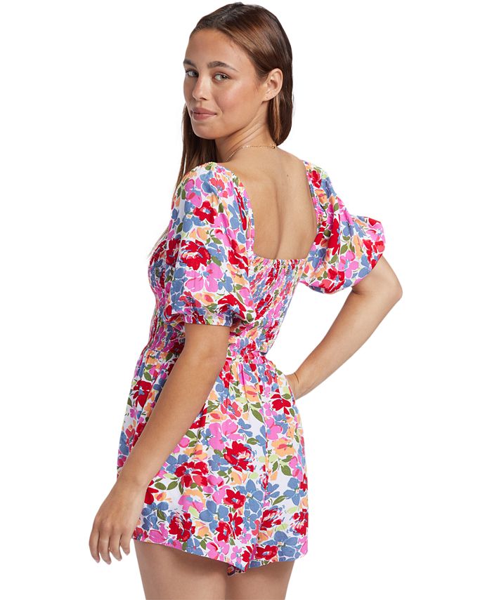 Roxy Juniors' Barefoot Babe Floral-Print Romper - Macy's