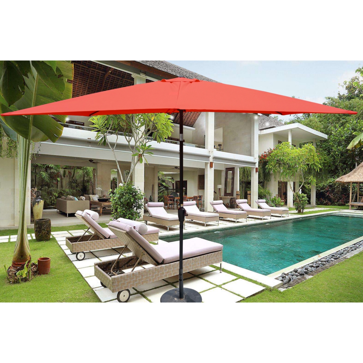Click here for Streamdale 6ft x 9ft Waterproof Patio Umbrella wit... prices