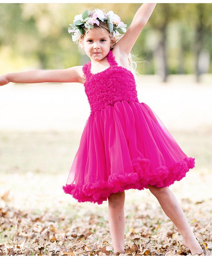 RuffleButts Toddler Girls Sleeveless Raspberry Princess Petti Dress ...