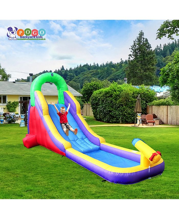 Pogo Bounce House Backyard Kids Inflatable Water Slide for Kids ...