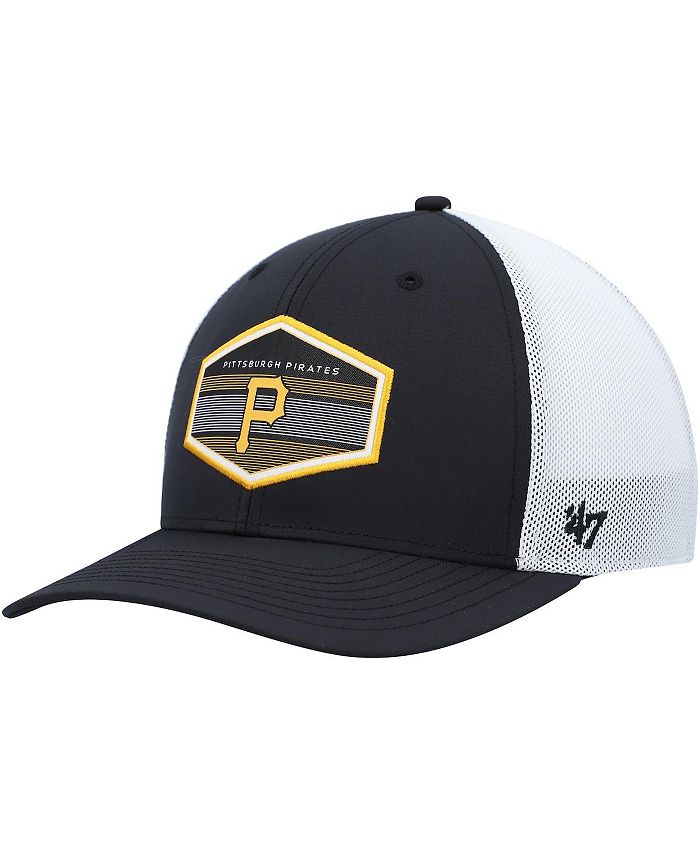 '47 Brand Men's Black, White Pittsburgh Pirates Burgess Trucker ...