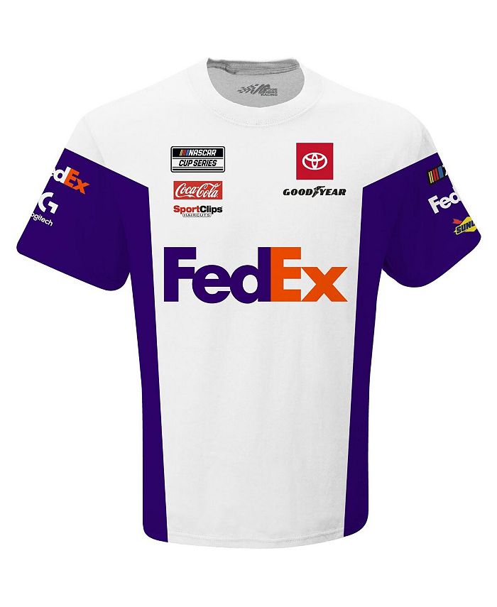 Joe Gibbs Racing Team Collection Men's White Denny Hamlin FedEx ...