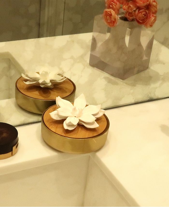 Vivience Hemispheric Shaped Diffuser with Flower, 'Lily of the Valley ...