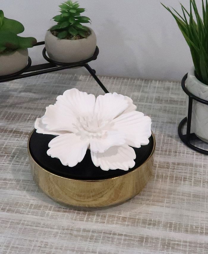Vivience Glossy Hemispheric Shape Diffuser with Flower, 'English Pear ...