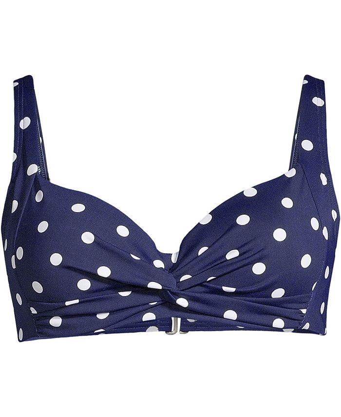 Lands' End Women's DDD-Cup Twist Front Underwire Bikini Swimsuit Top ...