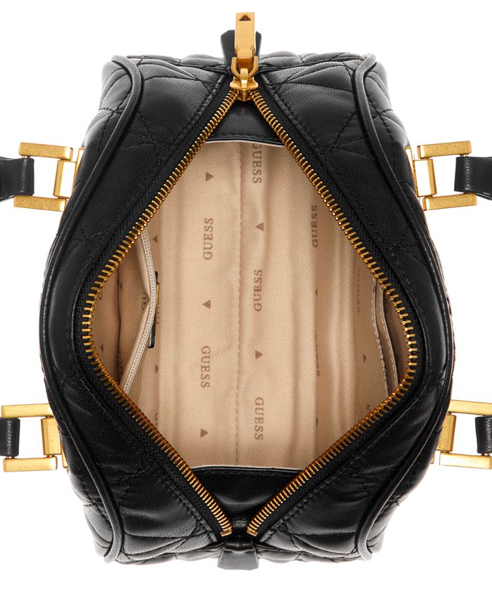 GUESS Mildred Mini Dual Top Handle Quilted Bowler Bag - Macy's