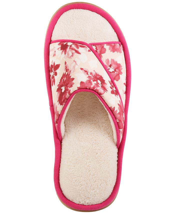Isotoner Signature Women's Kelly Floral Slide Slippers - Macy's