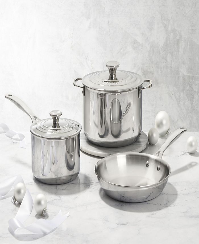 Le Creuset Five Piece Stainless Steel Cookware Set - Macy's
