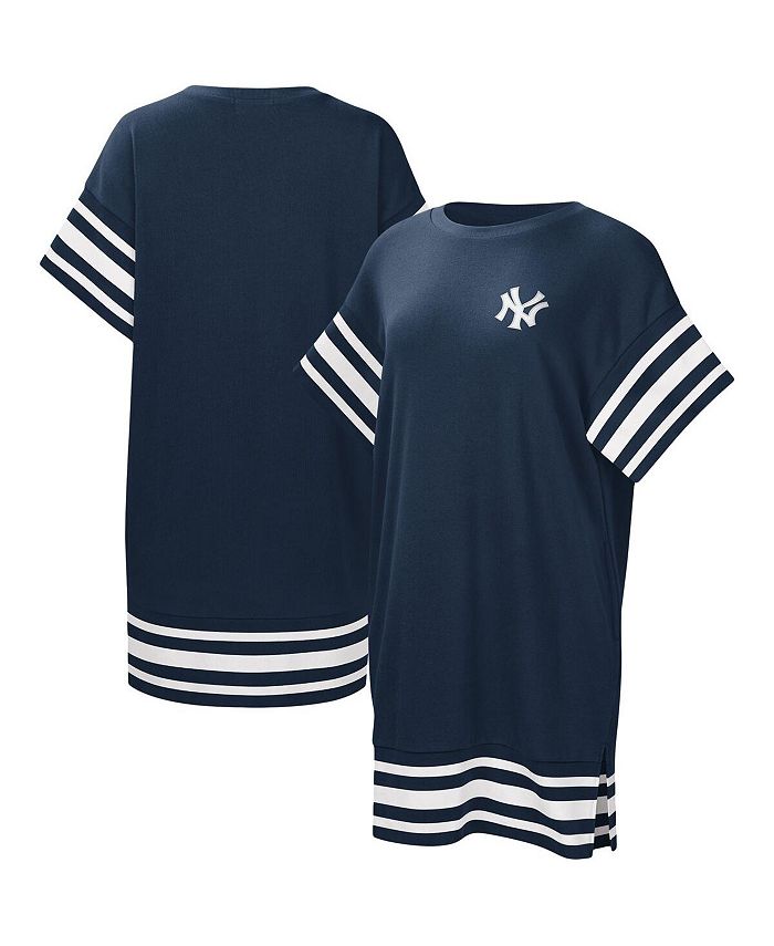 Touch Women's Navy New York Yankees Cascade T-shirt Dress - Macy's