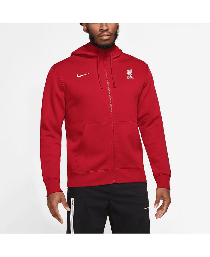 Nike Men's Red Liverpool Club Fleece Full Zip Hoodie - Macy's