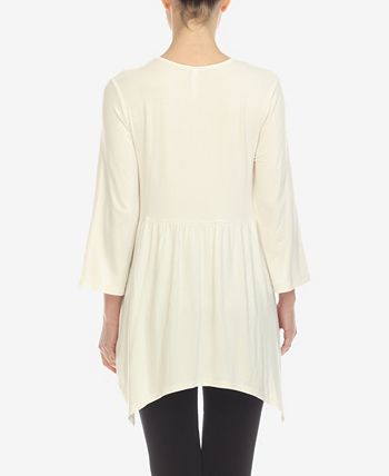 White Mark Women's Empire Waist Tunic Top - Macy's