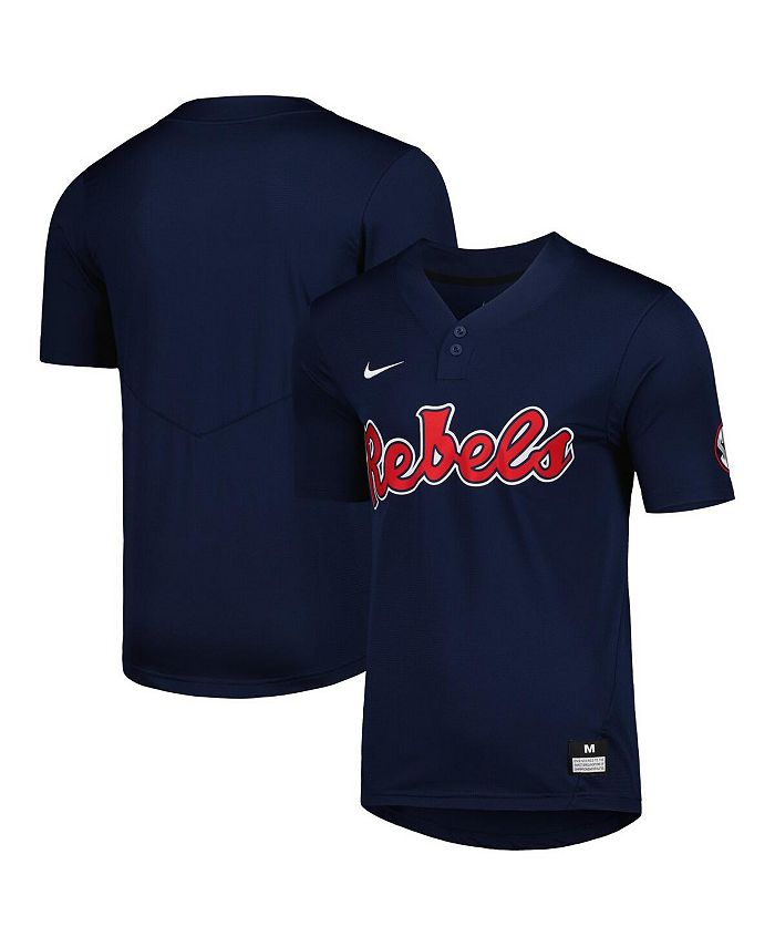 Nike Men's Navy Ole Miss Rebels 2-Button Replica Baseball Jersey - Macy's