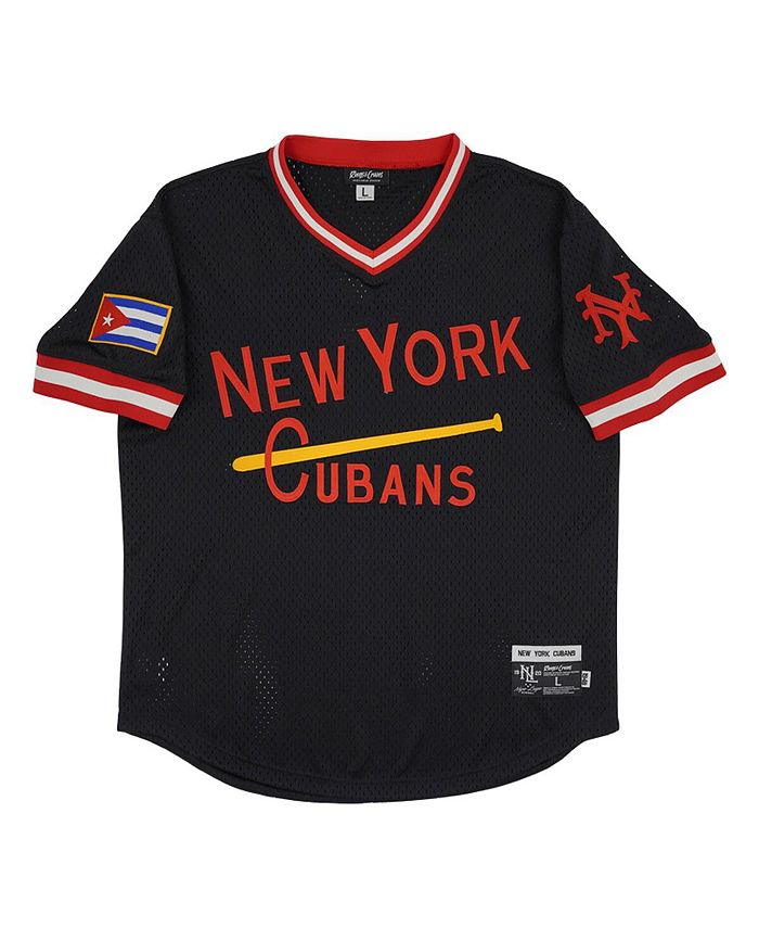 Rings & Crwns Men's #17 Black New York Cubans Mesh Replica V-Neck ...