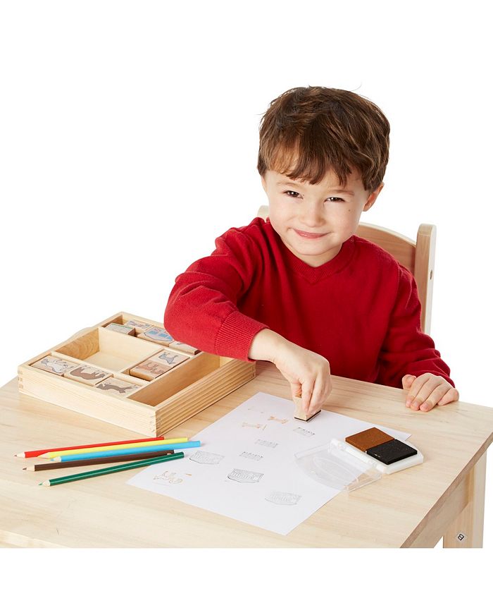 Melissa and Doug Melissa & Doug Wooden Stamp Activity Set: Horse Stable ...
