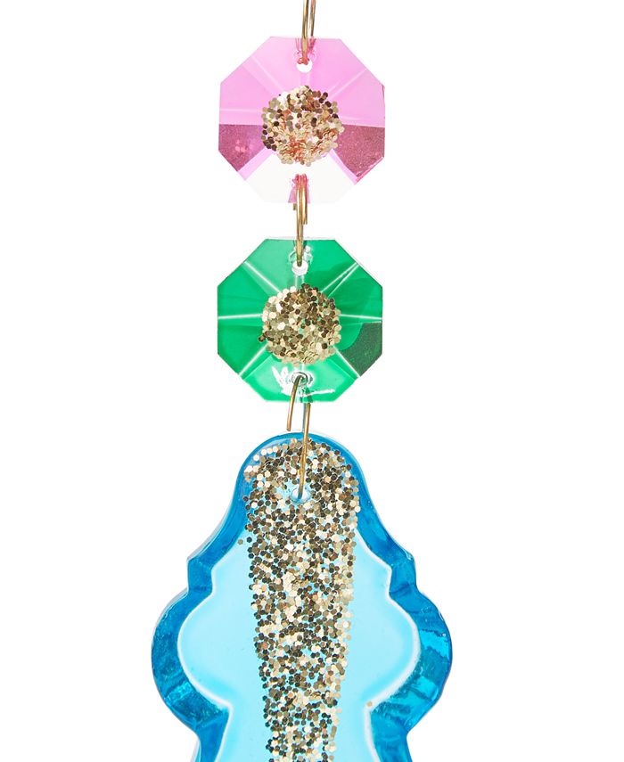 Holiday Lane Electric Gems Pink Green and Blue Drop Pendant Ornament ...