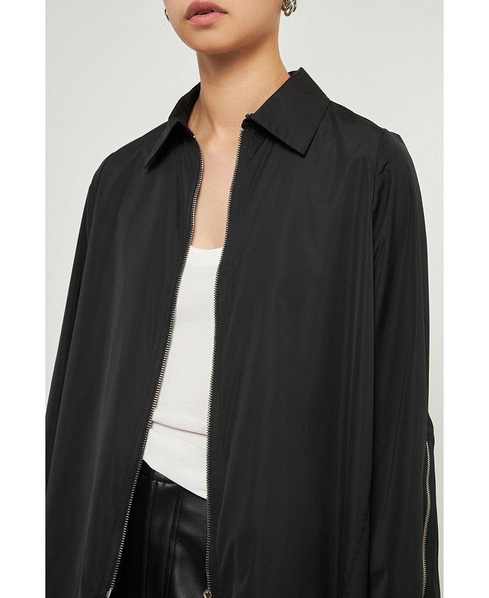 Grey Lab Women's Nylon Jacket with O-ring Zipper - Macy's