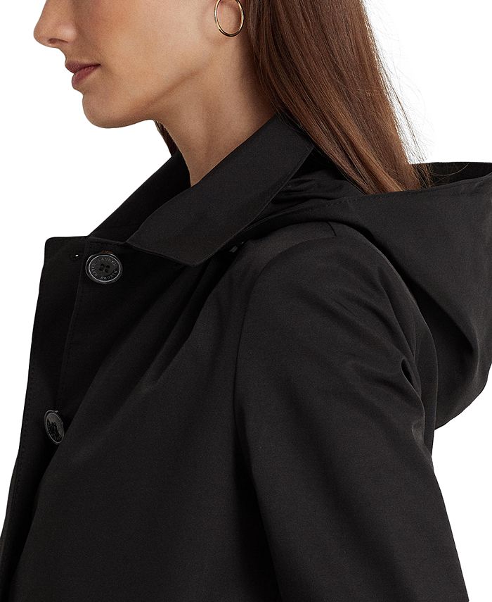 Lauren Ralph Lauren Women's Hooded A-Line Raincoat - Macy's