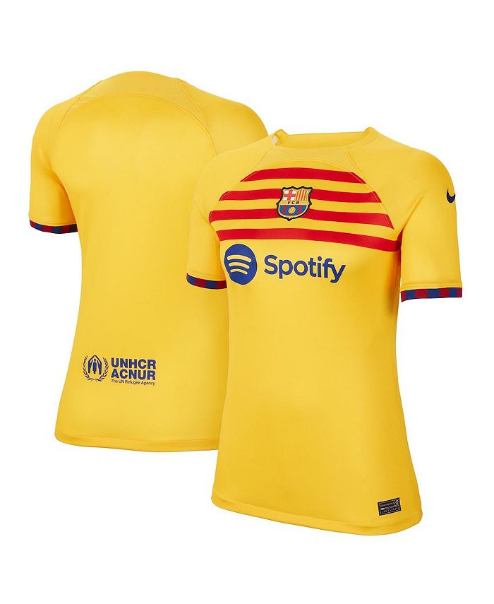 Nike Women's Yellow Barcelona 2022/23 Fourth Breathe Stadium Replica ...