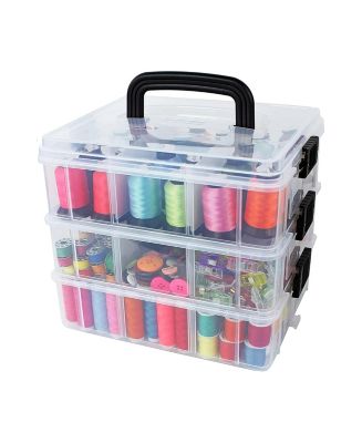 JTJ Sourcing Bins & Things Stackable Storage Container - Clear - Sewing ...