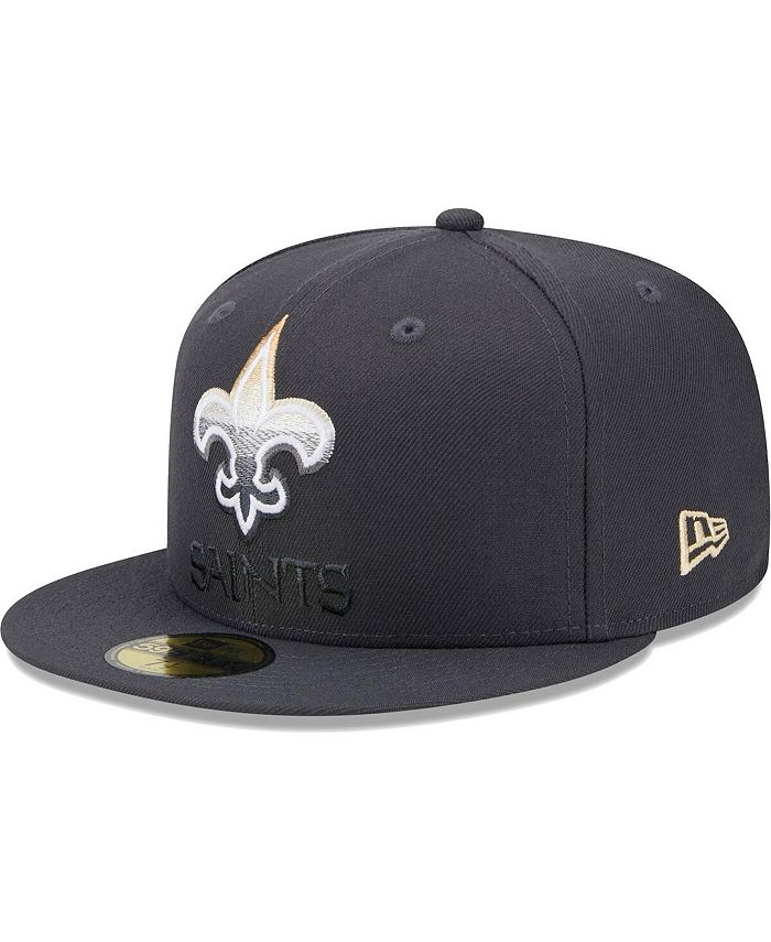 New Era Men's Graphite New Orleans Saints Color Dim 59FIFTY Fitted Hat ...