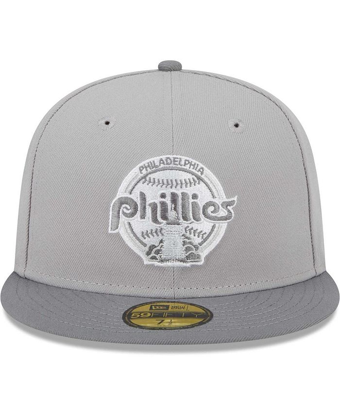 New Era Men's Gray Philadelphia Phillies Green Undervisor 59FIFTY ...