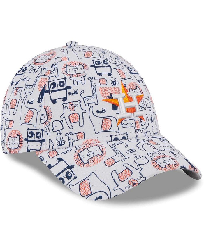 New Era Little Boys and Girls White Houston Astros Pattern 9FORTY ...