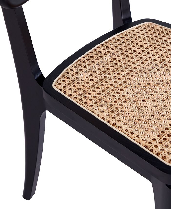 Manhattan Comfort Giverny 4-Piece Ash Wood and Natural Cane Versatile ...