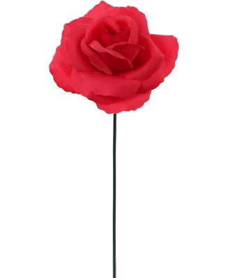 Floral Home 100-Pack Deep Pink Rose Flowers - Lifelike Blooms for DIY ...