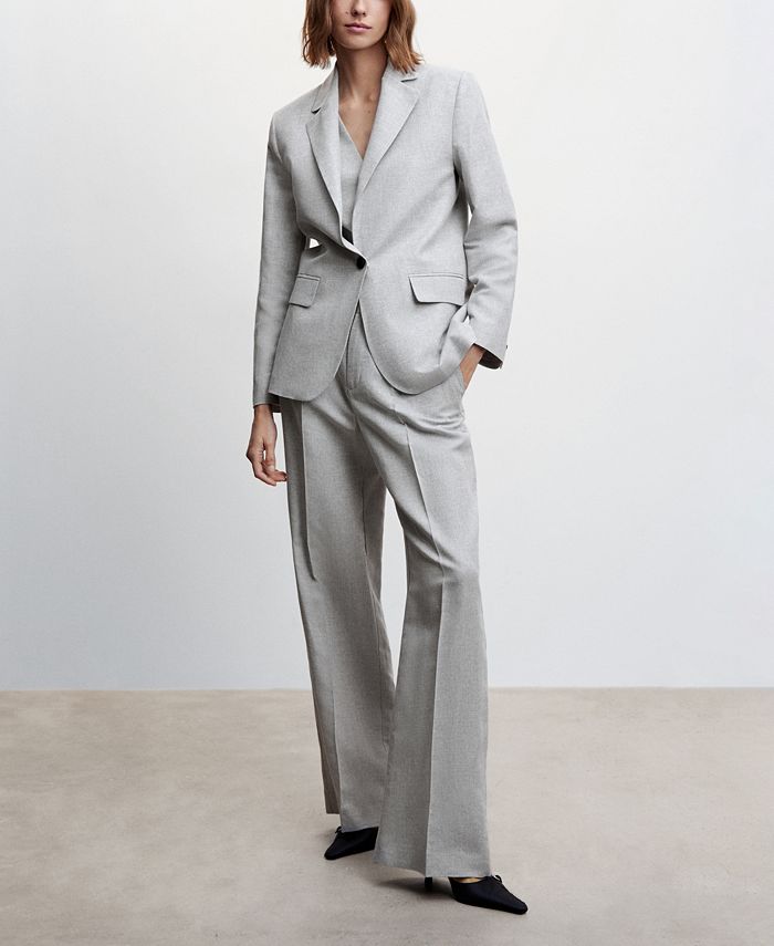 MANGO Women's Linen Blazer Suit - Macy's