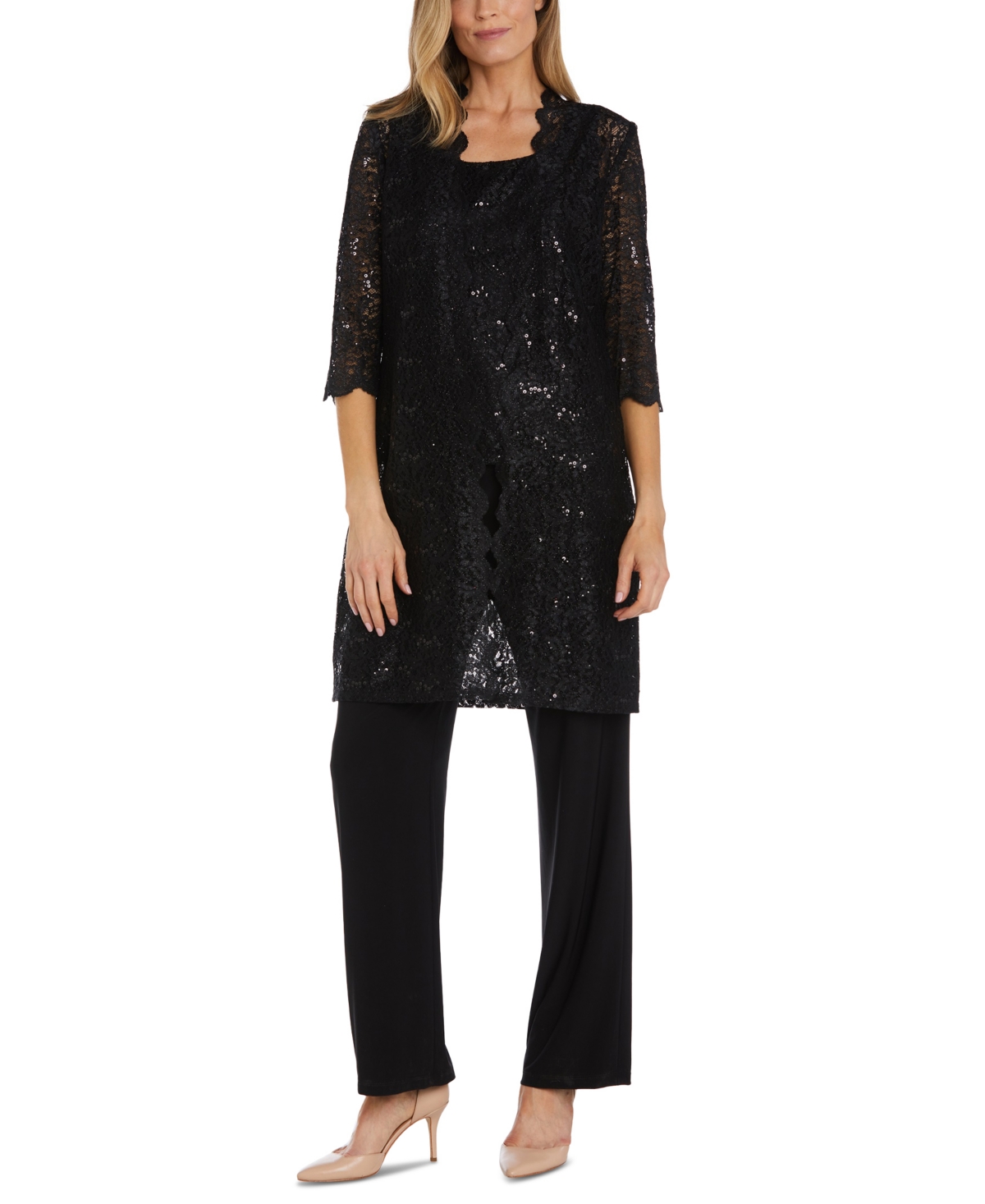 Click here for R & M Richards Petite 3-Pc. Sequined-Lace Jacket... prices
