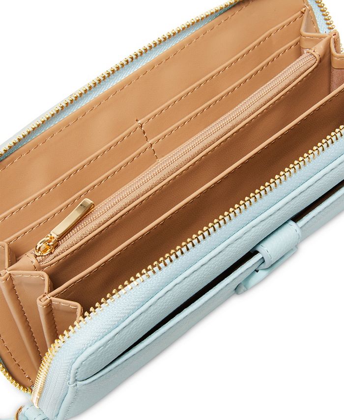 Anne Klein Boxed Slim Zip Wallet with Detachable Wristlet - Macy's