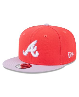 Men's New Era Red and Purple Atlanta Braves Spring Basic Two-Tone ...