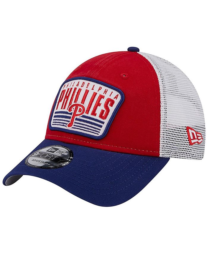 New Era Men's Red Philadelphia Phillies Two-Tone Patch 9FORTY Snapback ...