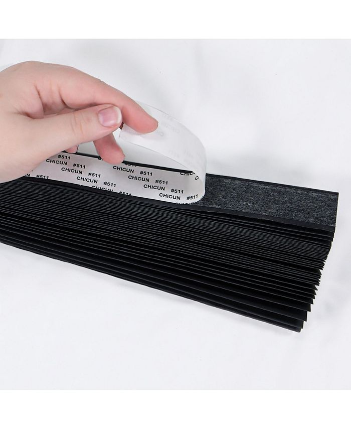 Eclipse Blackout Paper Pleated Cut-to-Width Shade Set of 4, 36" x 72 ...