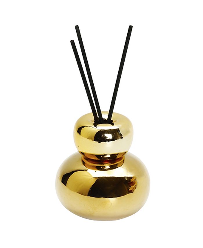 Vivience Gold-Tone Round Reed Diffuser, "Lilly of the Valley" Scent ...